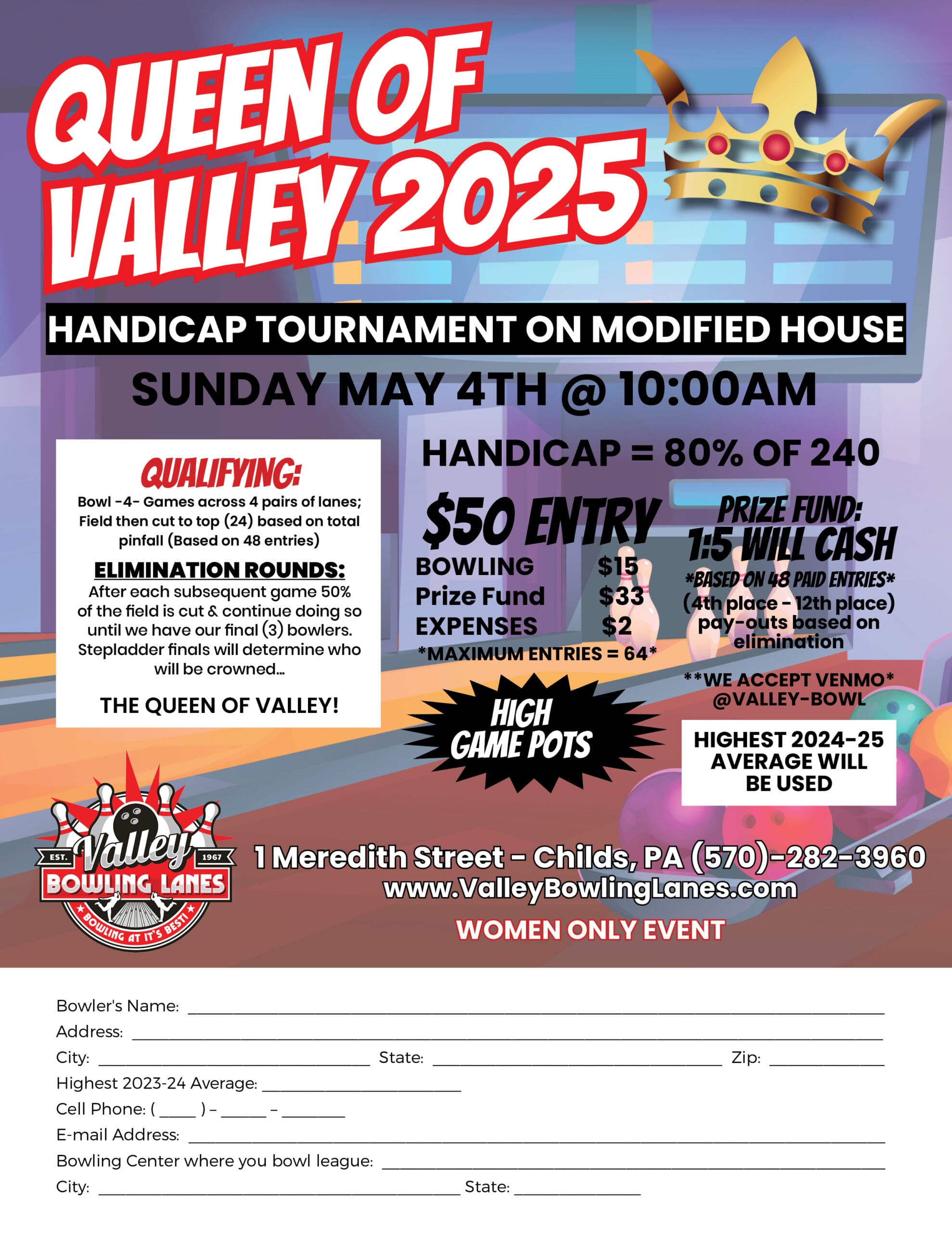 Bowling Tournaments | Valley Bowling Lanes | Carbondale, PA